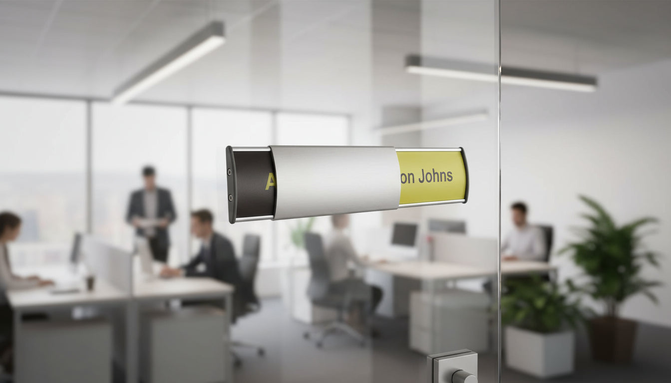 Office Slider Sign Holder 40x200mm – Wall/Door Mount | Altavista Signs